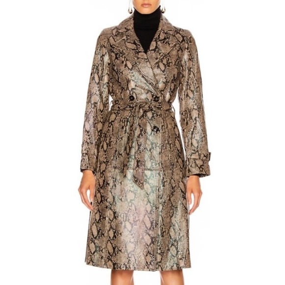 Frame Denim | Jackets & Coats | Frame Python Embossed Lamb Leather ...